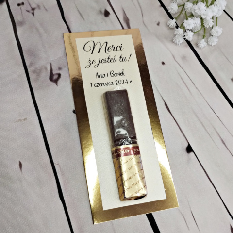 Podziekowania merci dla gosci merci na podziękowania złote podziękowania